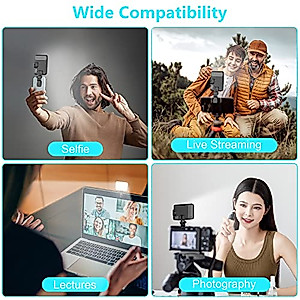 ANAUTIN Selfie Light, 60 LED 2200mAh Rechargeable Cell Phone Fill Light 7 Modes, 10-Level Brightness, Portable Clip on Light for Phone/Tablet/Laptop, Zoom Call Vlog Makeup TikTok Video Fill Light