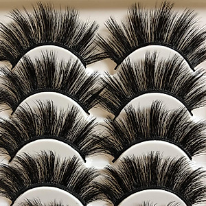 Gmagictobo False Eyelashes 20MM Thick Mink Lashes Pack 16 Pairs Fluffy Dramatic Fake Eyelashes 2 Styles 5D Long Soft Handmade Eye Lashes Multipack