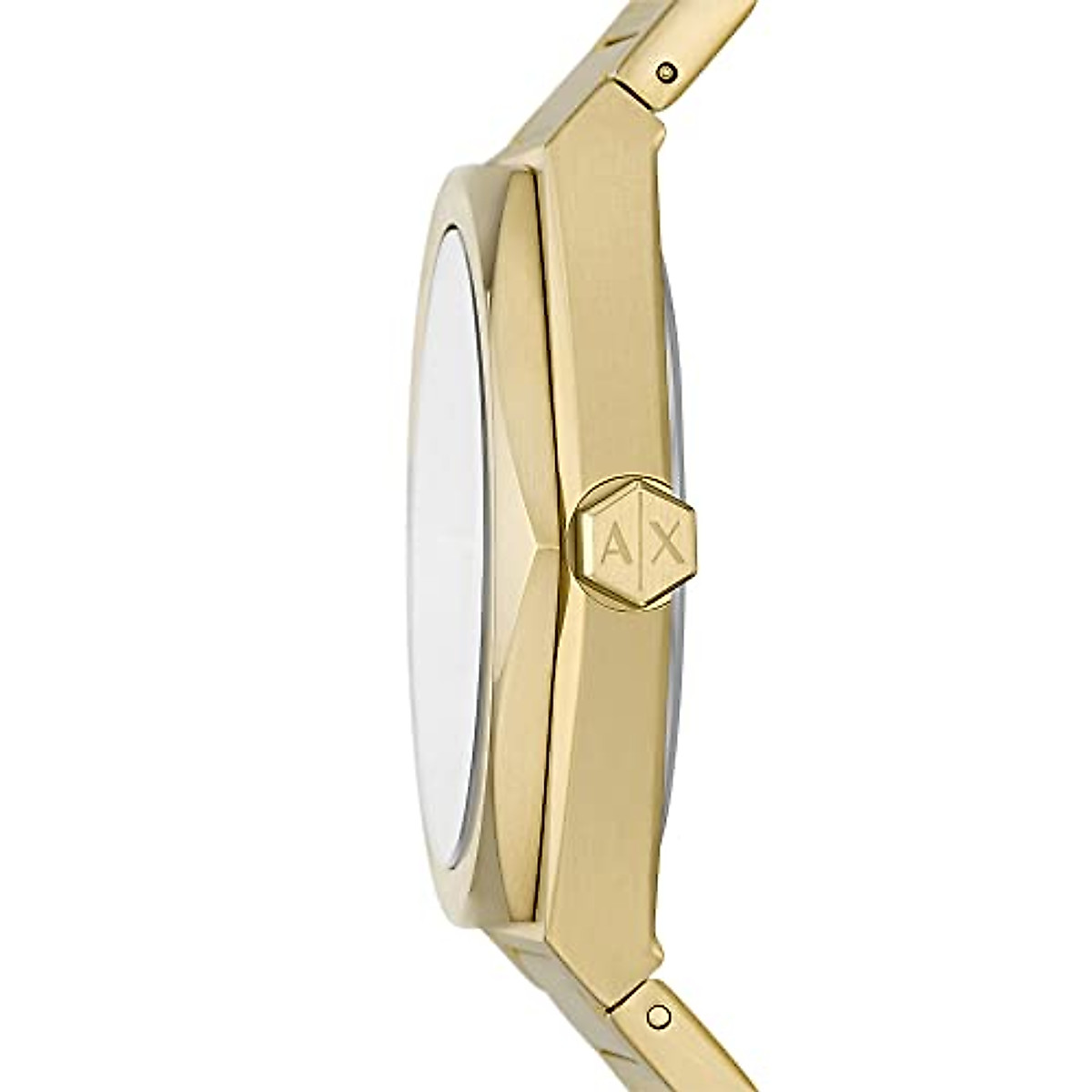 AX ARMANI EXCHANGE Men's Three-Hand Date Gold-Tone Stainless Steel Watch (Model: AX2810)