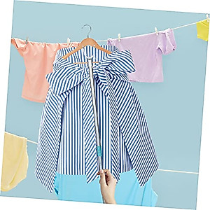 NOLITOY 5pcs stitching clothes rail curtain rod hooks outdoor tools outdoor window shade Clothes Drying Pole extended closet pole metal retriever rod Splicing Clothesline Pole Clothes Rod