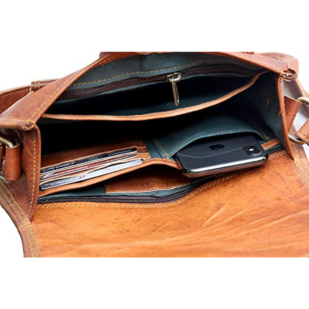 Firu-Handmade Women Leather Crossbody Bag for Women Satchel Ladies Purse Genuine Saddle Bag Leather Purses for Women Crossbody Bag Vintage Handmade Travel