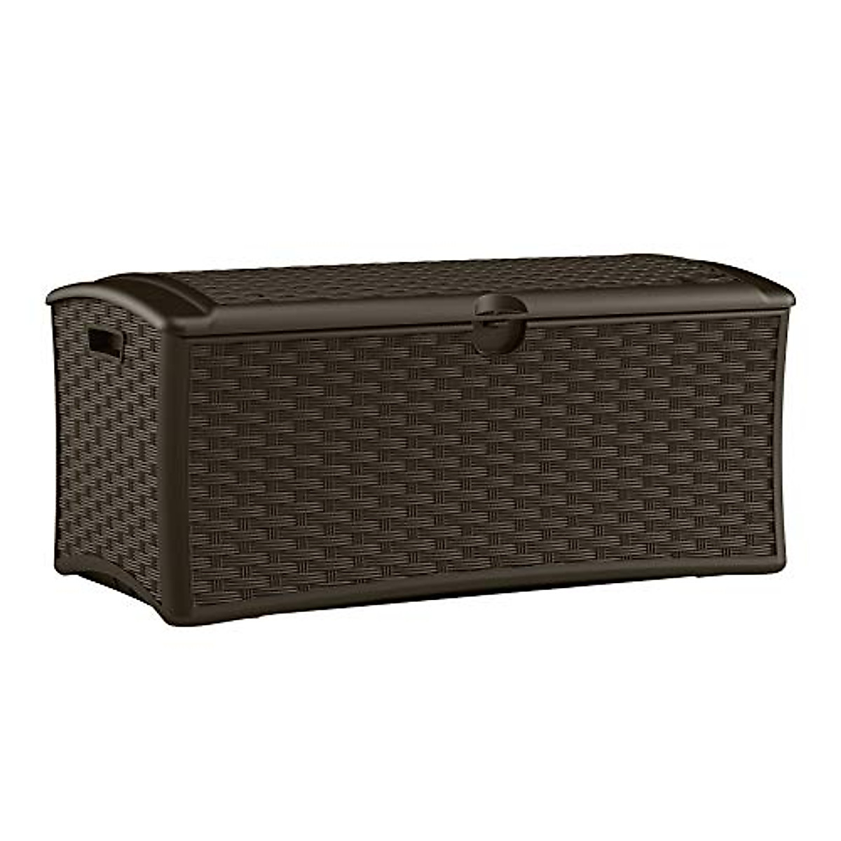 Suncast 72 Gallon Resin Outdoor Patio Storage Box, Java