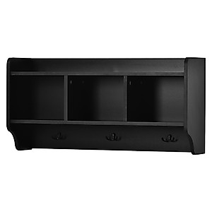 ANTSKU 79" Hall Tree with Bench and Shoe Storage, Large Mudroom Bench with Storage and 7 Hooks, Black Entryway Coat Rack Shoe Bench, Modern Hall Trees for Entryway with Storage Cabinet and Drawer