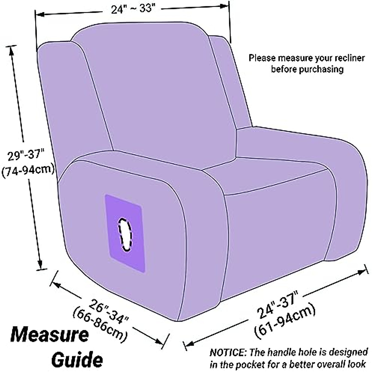 ZNSAYOTX Stretch Velvet Recliner Covers 4-Pieces, Thicker Soft Plush Recliner Chair Slipcover with Side Pockets, Washable Luxury Dog Cat Pets Proof Reclining Protector (Recliner, Dark Coffee)