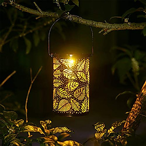 Large Solar Lanterns Outdoor Hanging Lantern Lights, 7.9" Tall LED Decorative Table Lights, Garden Decor Lights Waterproof for Patio, Yard, Pathway, Landscape