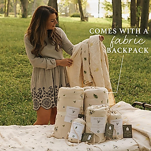 House of Elia, Organic Cotton Muslin Twin Comforter Set & Pillowcase, Toddlers & Kids Bedding | Washable & Breathable | Skin-Friendly, Unisex, Boys, Girls | Fern