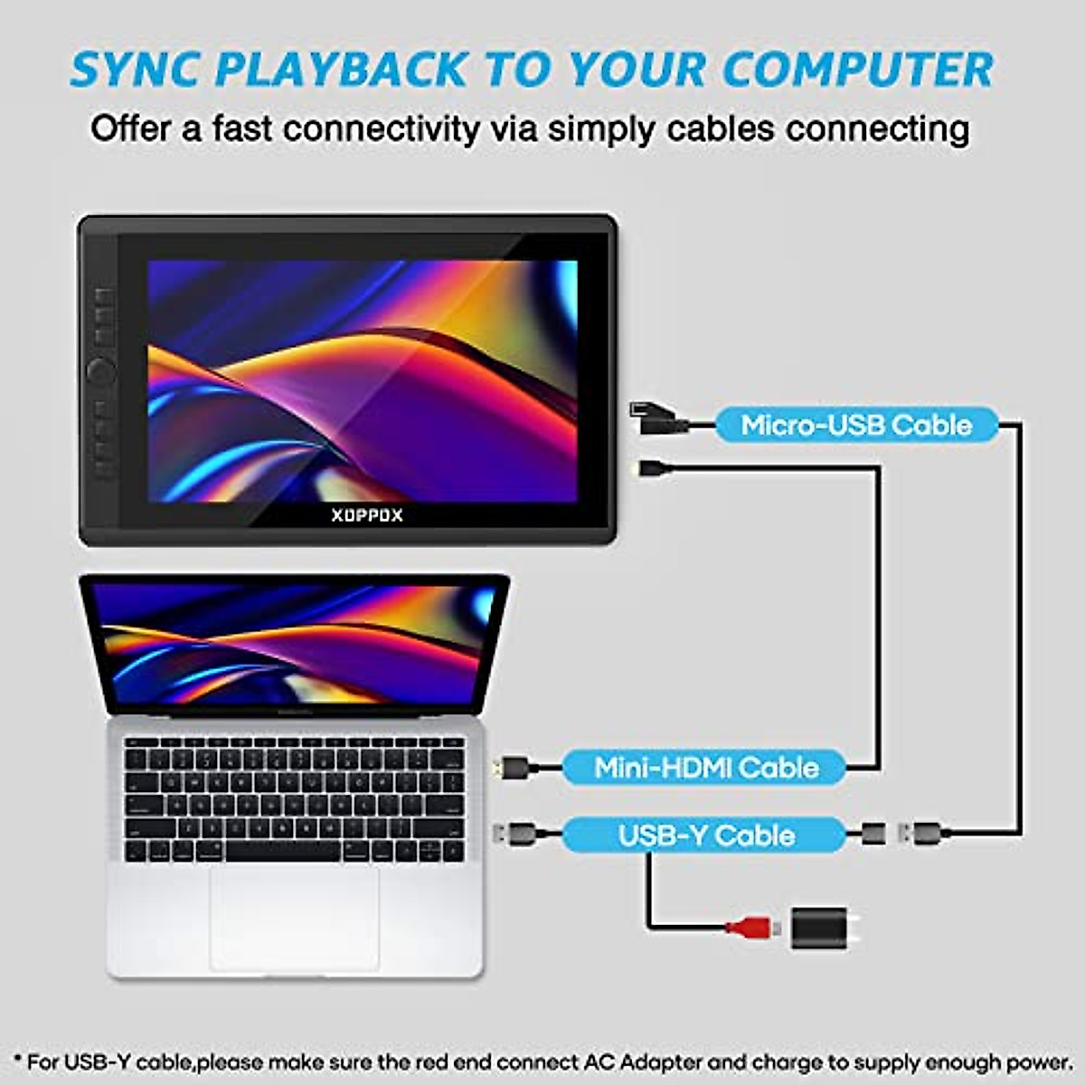 Drawing Tablet with Screen, 15.6'' XOPPOX Graphics Drawing Monitor Pen Display with 1080P Full Laminated Screen,Tilt 8192 Levels Battery-Free Stylus,Adjustable Stand,Compatible for Window/Mac