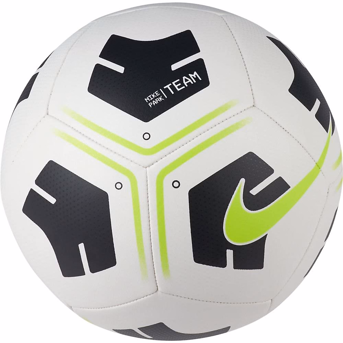 NIKE Unisex's NK Park - Team Recreational Soccer Ball, White/Black/(Volt), 5