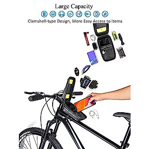 WILD MAN Bike Bag, Bicycle Bike Accessories for Cycling Biking, Bicycle Bike Phone Holder Mount Bag, Bike Bag for Bicycles, Mountain Bike Accessories for Adult Bikes for Cell Phone Under 6.7"