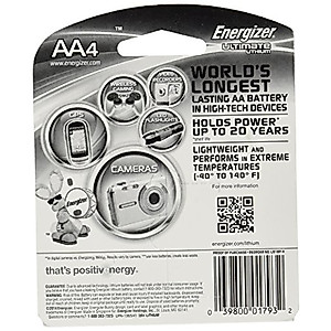 Energizer Ultimate Lithium AA 36 Batteries L91