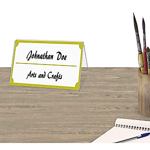 2 Pack Sign Holder 4 x 6 Inch 3 Sided Display Clear Acrylic Restaurant Menu Triangle Shape Table Tent Drink Food Ad Display Countertop Printed Material Advertisements POP by Marketing Holders