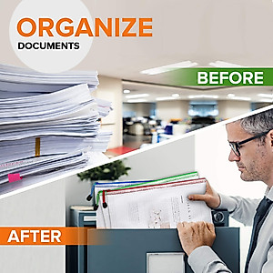 22 Pack Mesh Zipper Pouch Bags A4-13.5x9.5 in Plastic Zipper Pouches for Organizing - Document Bags With Zippers - Letter Size Zippered Pouch - Document Pouches With Zippers - Mesh Pouch Zippered