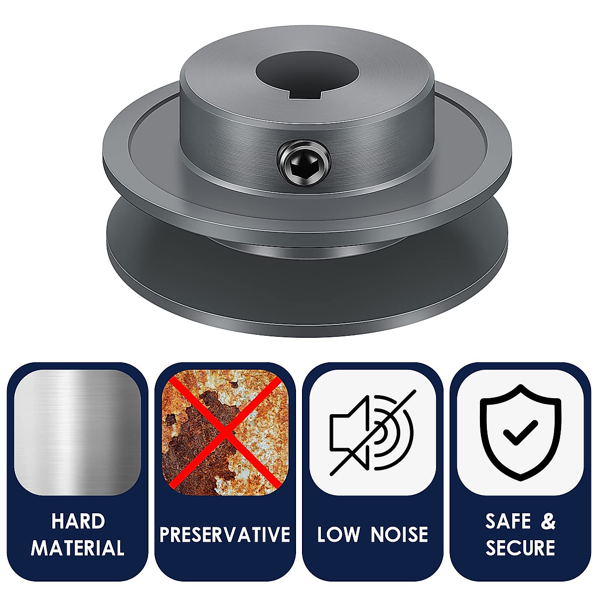 Tondiamo Mechanical Belt Pulley Single/Double Groove Web Sheave Bored-to-Size Belt Sheave Cast Iron Belt Section (AK25-5/8, Single Groove)