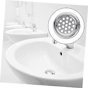 Angoily 20pcs Wash Basin Overflow Ring Kitchen Drain Cap Cover Sink Basin Trim Bathtub Drain Cover Sink Hole Cover Insert Round Hole Insert Spares Sink Trim Ring Plastic Ceramics Round Cap