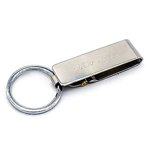 Linwnil [4-Pack] Stainless Steel Keyring Security Belt Clip Key Chain,used in sports pants, clothes pockets,belt,Simple, Elegant, Durable Multi-ring Key Holder - Useful Keychain (4)