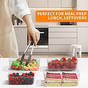 HOMETALL 18 PCS Food Storage Containers with Lids, Plastic BPA-Free Meal Prep Containers Reusable, Airtight & Leak proof Large Food Containers with Labels & Pen