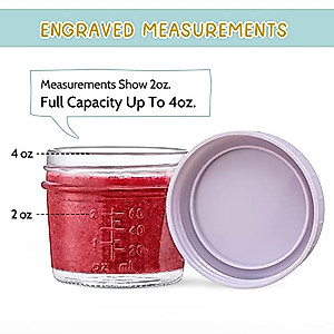 VITEVER 24-Pack Glass Baby Food Storage Containers - 4 oz Baby Food Storage Jars With Lids, Baby Food Maker, Microwave, Dishwasher & Freezer Safe