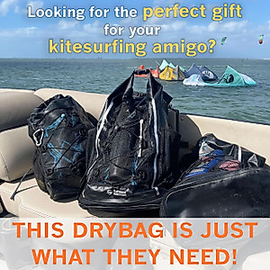 Dry Bag Backpack Waterproof 40L Heavy Duty Roll-Top beach bag with Compartment for Dirty Stuff for Travel, Hiking, Boating