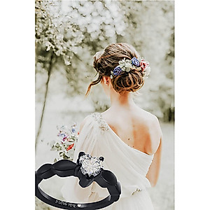 Personalized Matching Rings for Couples His and Hers Wedding Ring Sets Promise Rings for Him and Her Stainless Steel Black Couple Rings with Cubic Zirconia for Women Engraved Inside and Outside Ring for Men (Black Women's Ring)