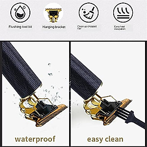 QYY Hair Engraving Pen Shaver, Professional Rechargeable Hair Trimmer Clipper, Stainless Steel Lettering Clipper Styling Tools for Hair/Eyebrows/Beards