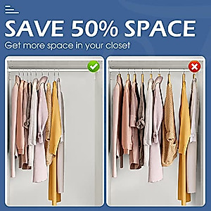 SLEEPING LAMB Metal Hangers 100 Pack Clothes Hangers - Coat Hangers for Closet-16.4 inch Stainless Steel Heavy Duty Hangers for Suits, Shirts, Pants