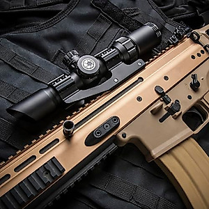 Barska Compact Rifle Scope Red/Green Illuminated Mil-Dot Reticle with Cantilever Rings - 4x32