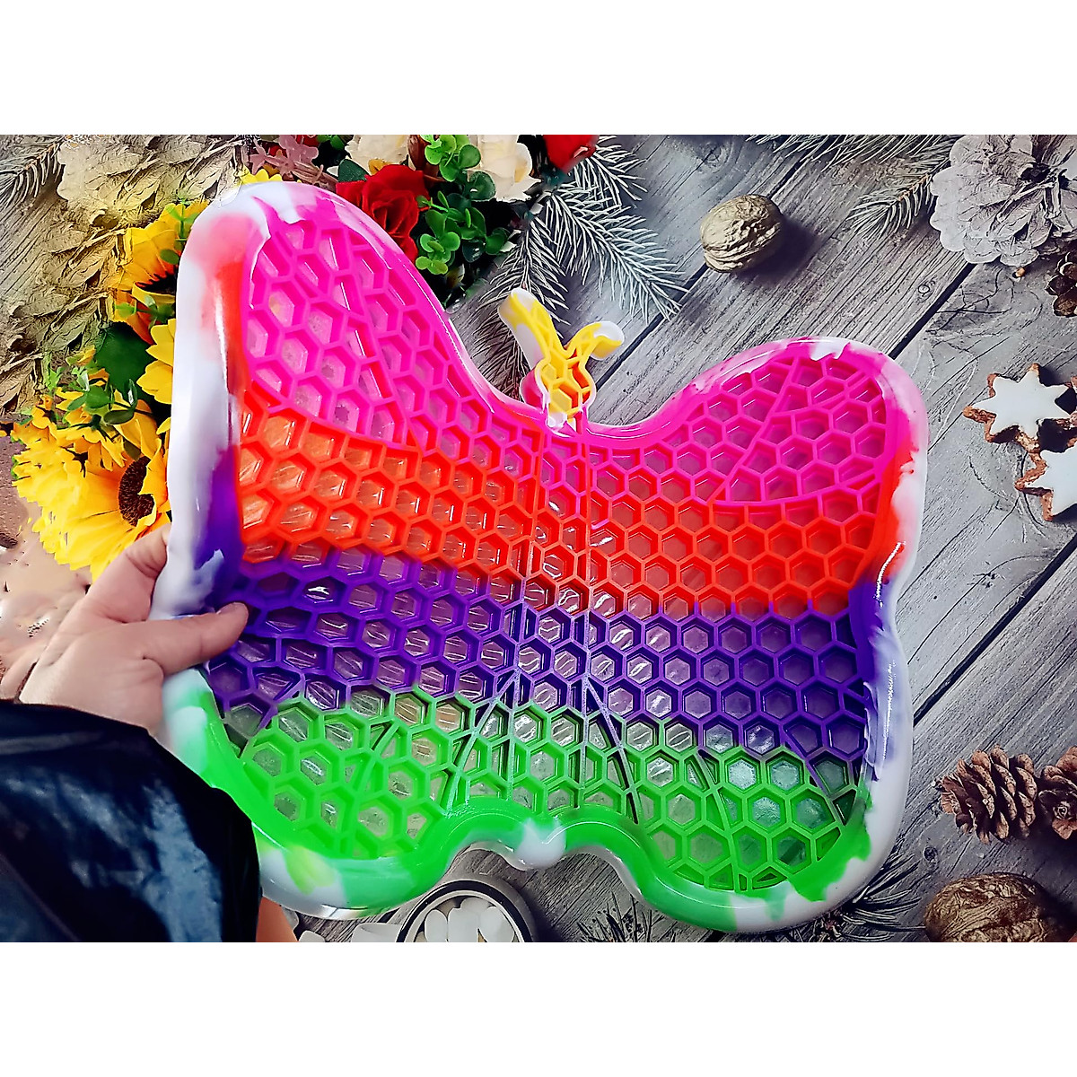 Butterfly Gel Seat Small Cushion for Kid,Thick Seat Cushion for Classroom Chair, Wheelchair Cushion, Car Cushion, Home Study Chair