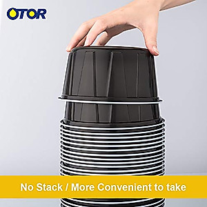 OTOR 12oz Meal Prep Food Container Sets with Airtight Deli Container Lids Bento box Lunch boxes take away 40 Sets food storage Two-color process Stackable Reusable BPA Free