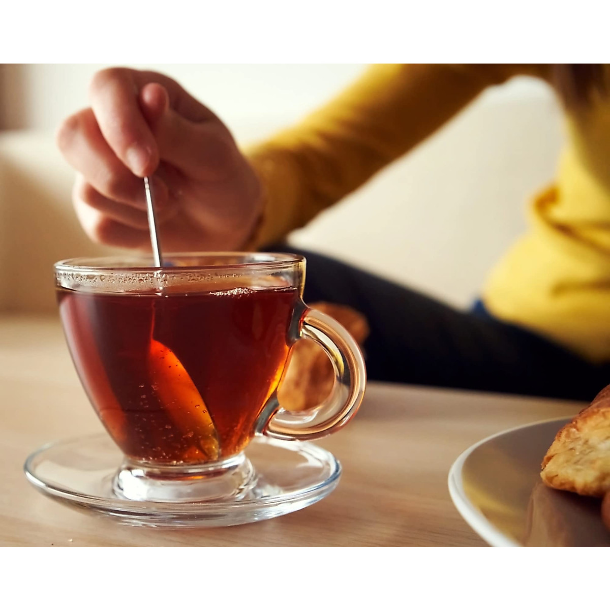 Stash Herbal & Decaf Tea Sampler (40 count) 20 Flavor Assortment with By The Cup Honey Sticks