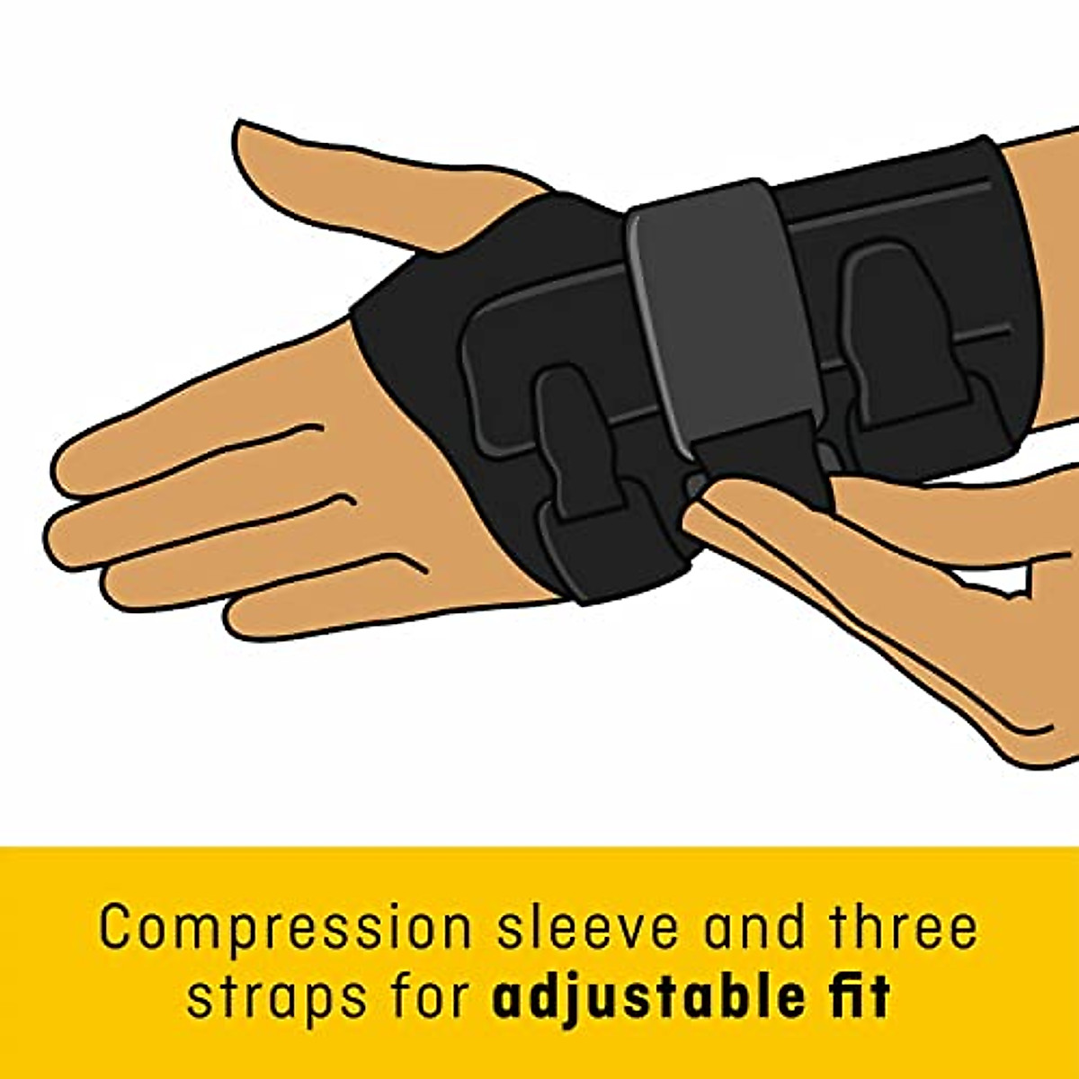 FUTURO Compression Stabilizing Wrist Brace, Left Hand, S/M