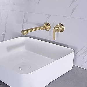 ZHANGYUEFEIFZ Bathroom Sink Faucet Sink Faucet Bathroom Vanity Faucet Solid Brass Sink Faucet Hot and Cold Single Handle countertop Toilet Crane Hot and Cold Faucet (Color : Brushed Gold)