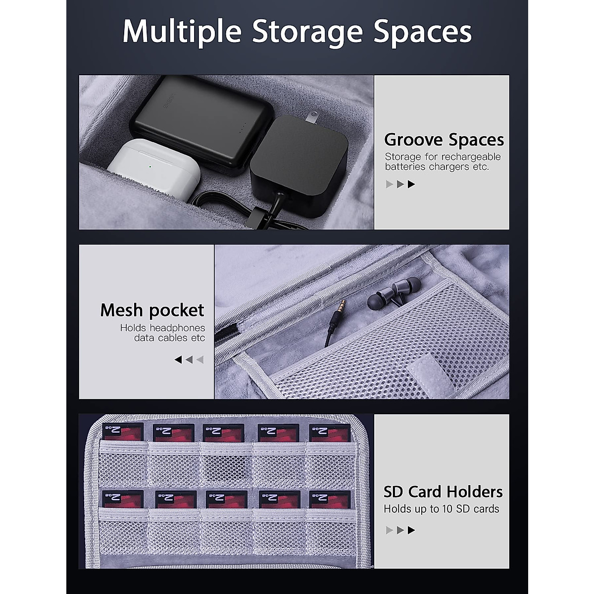 [11 in 1] Benazcap Carrying Case Compatible with Steam Deck/Steam Deck OLED, Accessories Kit with Hard Shell Travel Carry Case, Screen Protector, Silicon Protective Case,Thumb Grip Cap and More