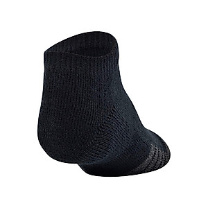 Under Armour Unisex-Child Performance Tech No Show Socks, Multipairs , Black (6-Pairs) , Small