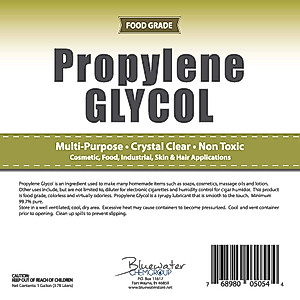 Propylene Glycol - USP Certified Food Grade - Highest Purity, Humectant, Fog Machine, Humidor & Antifreeze Solution, DIY, 4 Gallon Value Pack