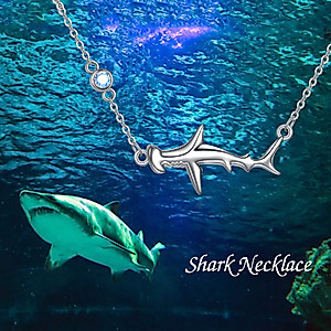 YAFEINI Hammerhead Shark Necklace Sterling Silver Pendant Shark Jewelry Gifts for Diver Women