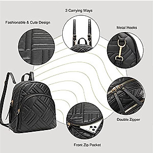 Shaelyka Cute Small PU Leather Backpack Purse for Girls, Mini Backpack Women Purse Travel Daypack