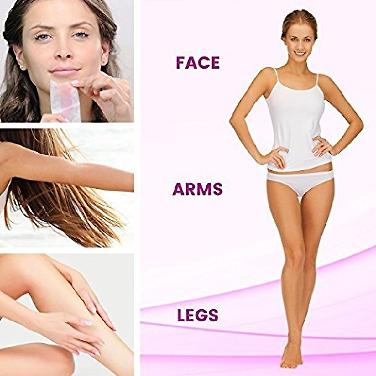 Veet Ready-To-Use Wax Strip Hair Remover Kit for Bikini Underarm and Face, 20 Count (Pack of 2)