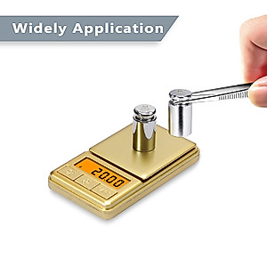 UNIWEIGH Calibration Weights Set, 7pcs 1-60g Calibration Gram Scale Weights Kit, Small Test Weight for Scales Digital Weight Grams, Includes: 1g*1, 2g*2, 5g*1,10g*1, 20g*2,1 Piece Tweezers