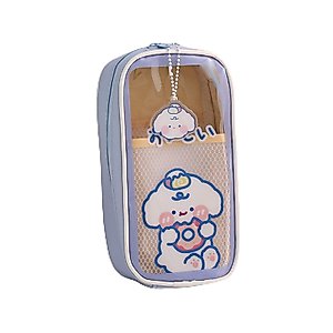 Kawaii Pencil Case Cute Pencil Case Aesthetic Cute Pencil Pouch with Accessories Kawaii School Supplies for Teen Girls (Purple)…