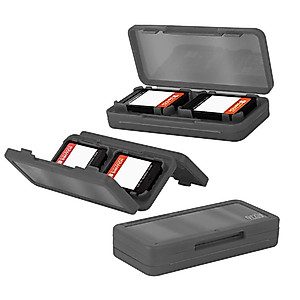 Switch Accessories Bundle - Orzly Essentials Pack for Nintendo switch Case & Screen Protector, Grip Case, Games Holder, Headphones - Classic Black Edition