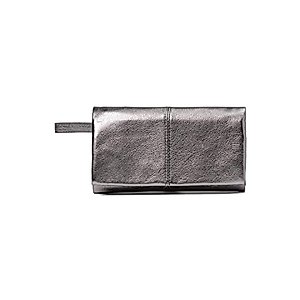HOBO Keen Trifold Wallet For Women - Polyester Lining With Button Snap Closure, Handy and Stylish Compact Wallet Anthracite One Size One Size