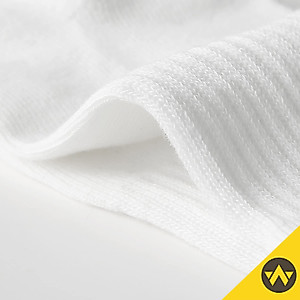 WANDER Men's Running Crew Socks 6 Pairs Cotton Athletic Socks for Men Cushion Half Performance Socks 8-12