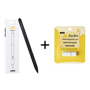 King Write MR05 EMR Stylus Black and Tip-Set, Accessories for Remarkable Tablet