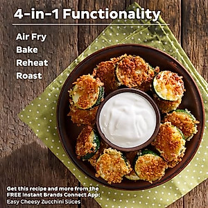 Instant Vortex 6QT XL Air Fryer, 4-in-1 Functions that Crisps, Roasts, Reheats, Bakes for Quick Easy Meals, 100+ In-App Recipes, is Dishwasher-Safe, from the Makers of Instant Pot, Black