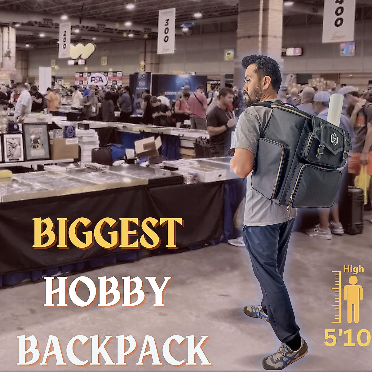 FOXBITE DND Bag - Ultimate Dungeons and Dragons Backpack for Board Game Travel | RPG Dice, Miniature Painting, Tabletop Storage | Dungeon Master Gear, Map Pocket & Foam Tray Organizer