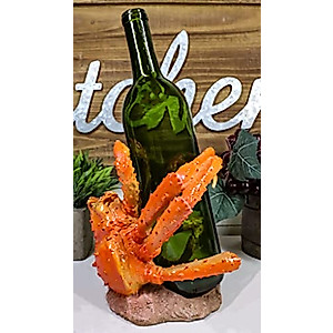 Ebros Gift Nautical Coastal Giant Spider Anthropod Crab Wine Bottle Holder Caddy Figurine Home Kitchen Dining Party Hosting Decor Sea Life Marine Seafood Crustacean Statue