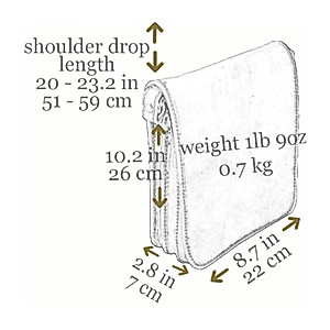 Time Resistance Italian Leather Messenger Bag for Men - Full Grain Crossbody, Tablet-Sized Shoulder Bag (Brown)