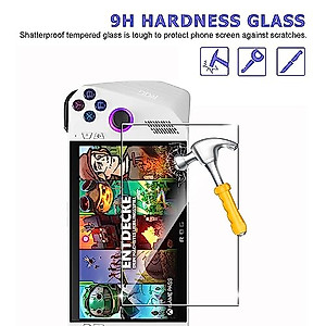 Suttkue for Asus ROG Ally Screen Protector, Anti-Scratch Tempered Glass flim, （Full coverage improvement model） Case Friendly, No white edges,Anti-Scratch (2 PACK)
