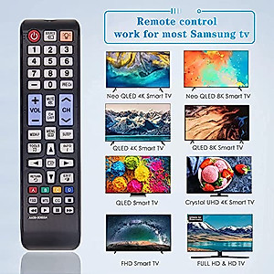 Replacement for Samsung Remote Control for Smart TV,Compatible Samsung TV Remote Control LCD LED Smart TV Remote,No Setup Required-Fit for Backlit Samsung Universal Remote Control
