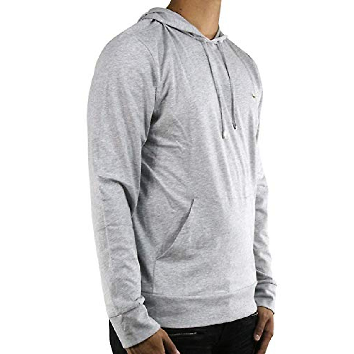 Lacoste Men's Long Sleeve Hooded Jersey Cotton T-Shirt Hoodie, Silver Heathered, XXXL